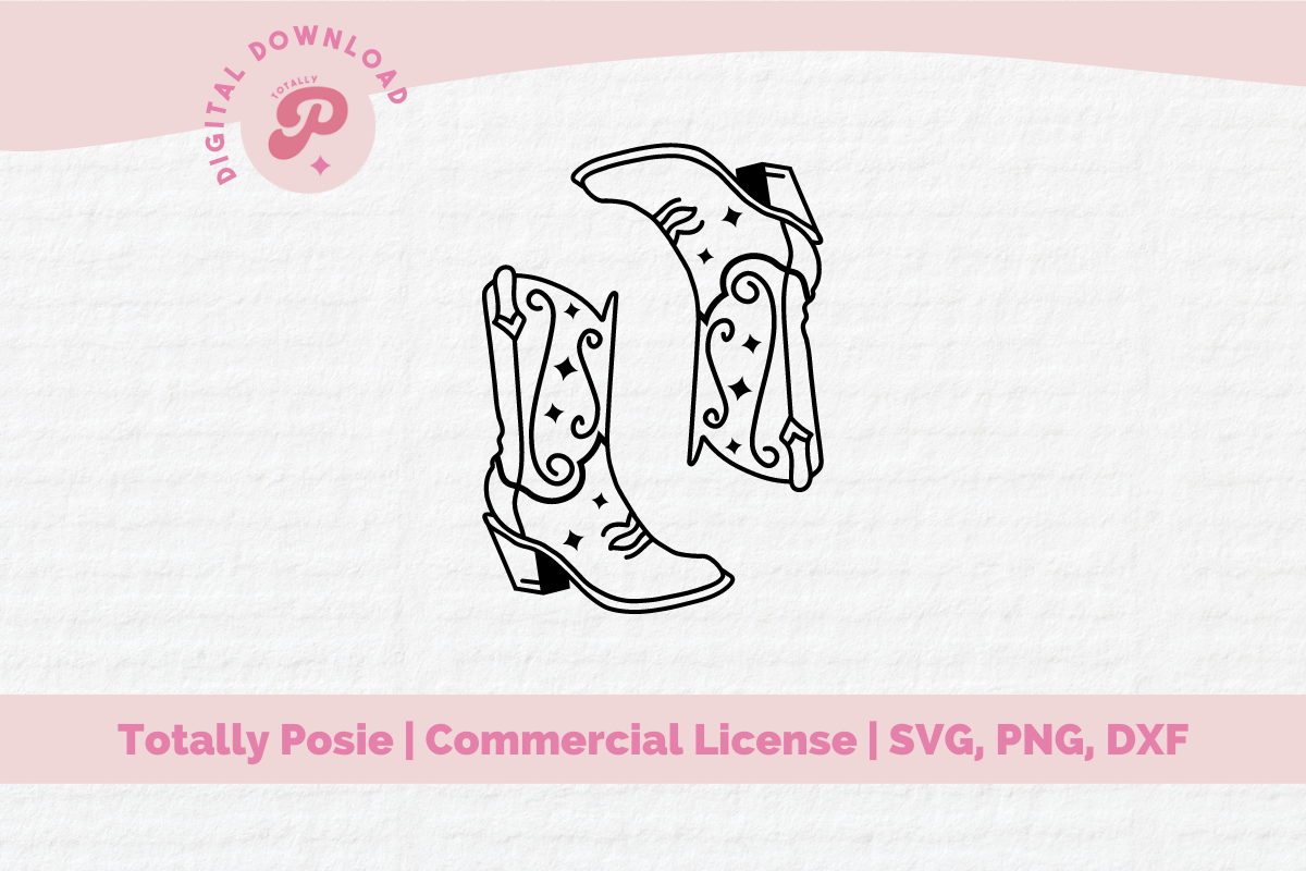Cowboy Boots SVG | Cowgirl, Boots, Western, Country, Cow Print, Disco ...