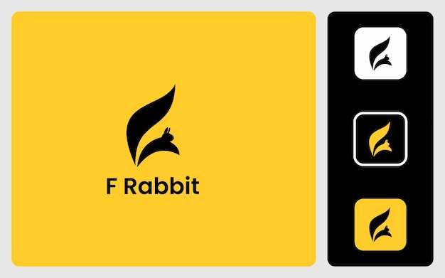 Minimalist Rabbit Logo with Geometric Shapes and Bold Colors | Jiffy ...