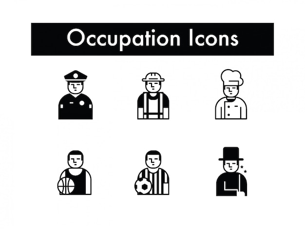 Diverse Collection of Occupation-Themed Icons Showcasing Various ...
