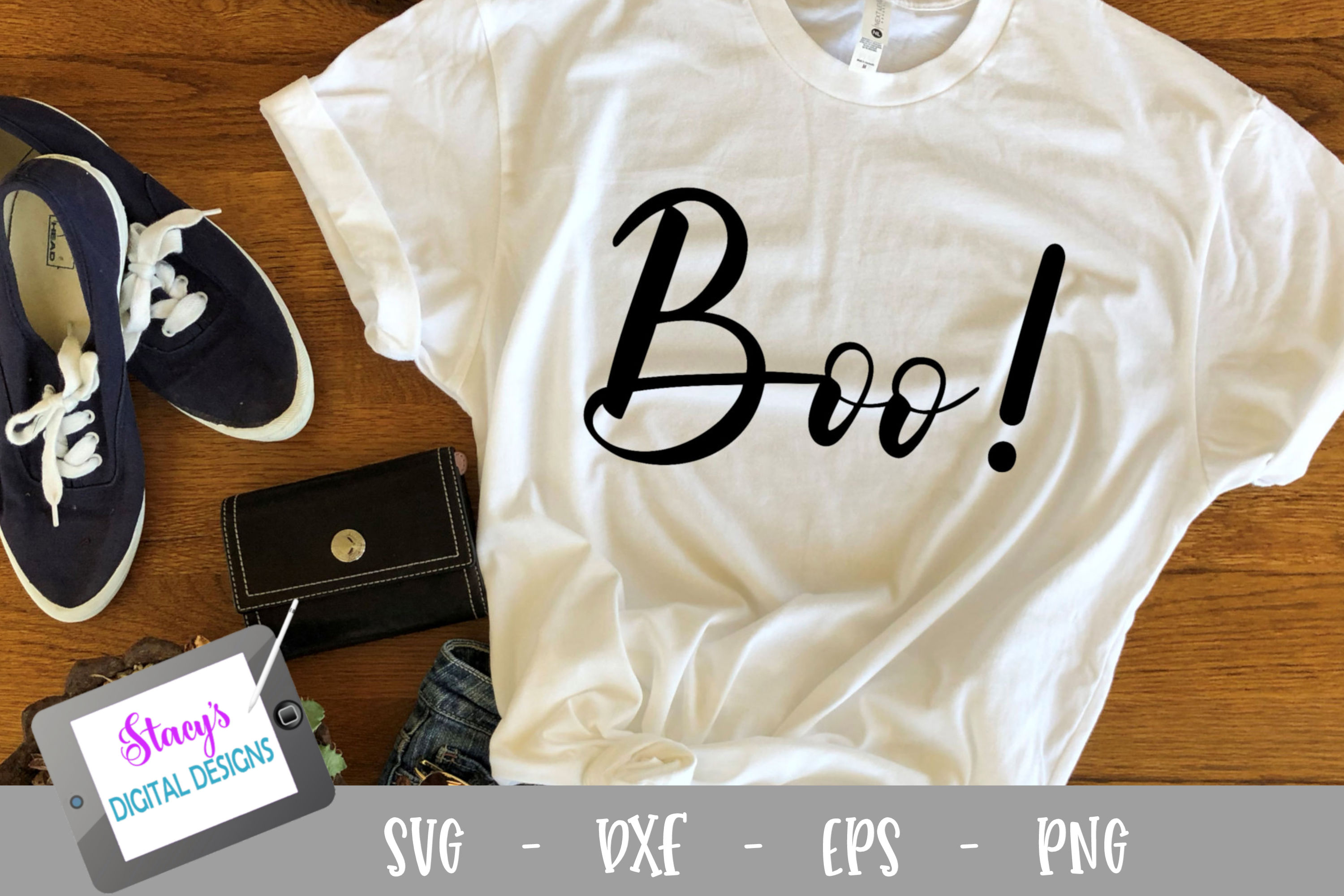 'Boo!' Playful Halloween Script Design | Jiffy Designs