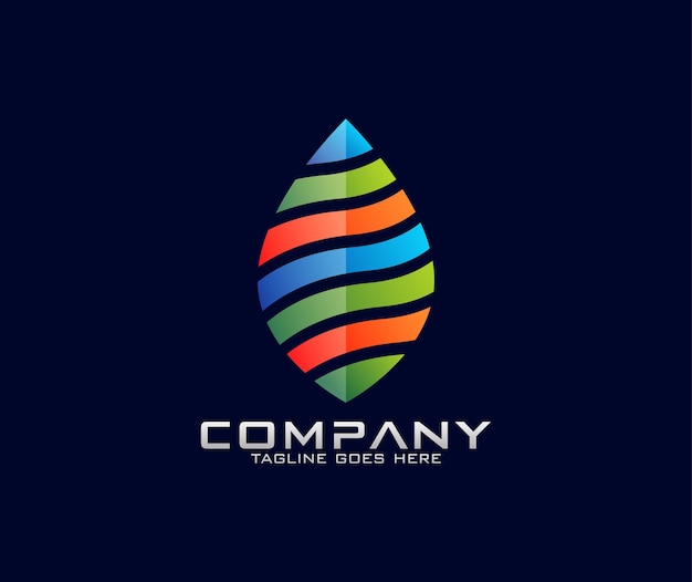 Vibrant Striped Teardrop-Shaped Logo Design | Jiffy Designs