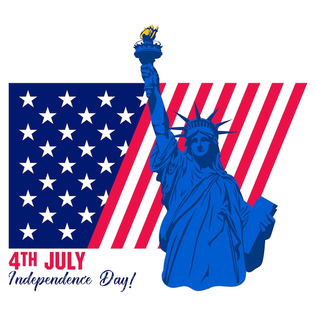 Patriotic Statue of Liberty Celebrating 4th of July | Jiffy Designs