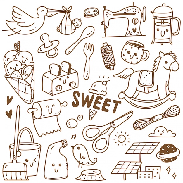 Charming Collection of Sweet and Whimsical Illustrated Icons | Jiffy ...
