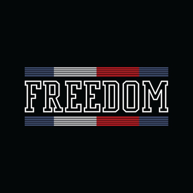 Striking Patriotic 'Freedom' Typography Design | Jiffy Designs