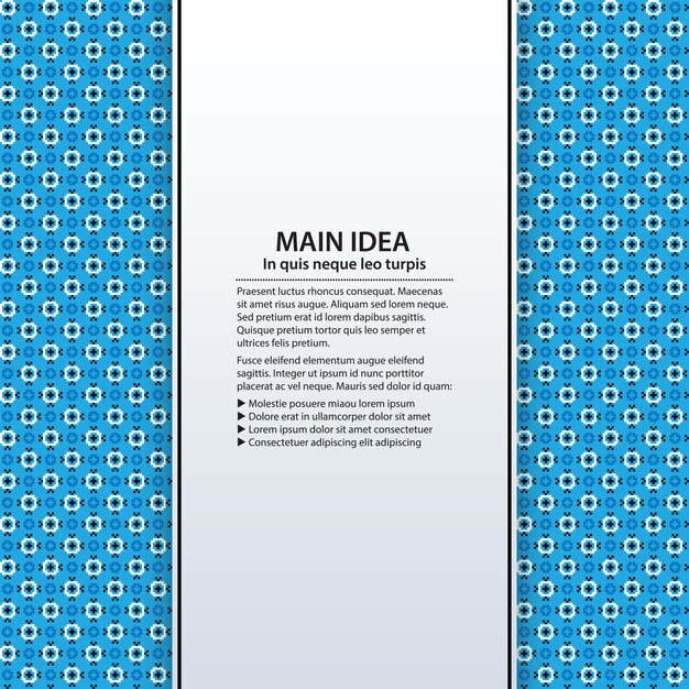 Blue Geometric Pattern with Text Area Design Template | Jiffy Designs