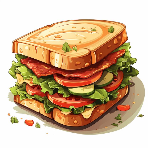 Delectable Layered Sandwich Bursting with Vibrant Ingredients | Jiffy ...