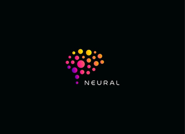 Vibrant Neuron-Inspired Logo Design with Colorful Dots | Jiffy Designs