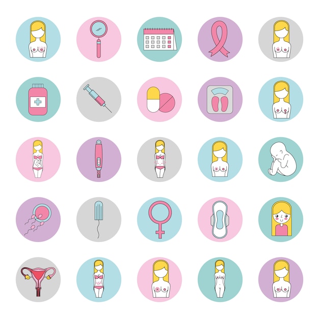 Diverse Collection of Feminine Healthcare and Hygiene Icons | Jiffy Designs