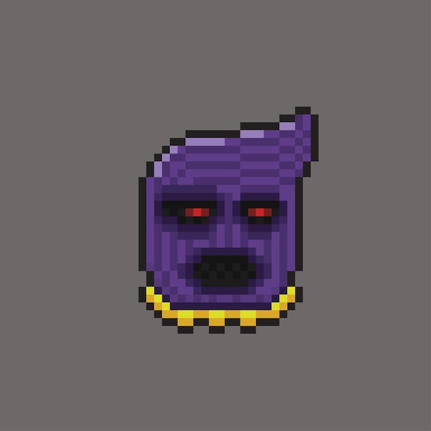 Spooky Pixel Art Mask with Glowing Eyes | Jiffy Designs