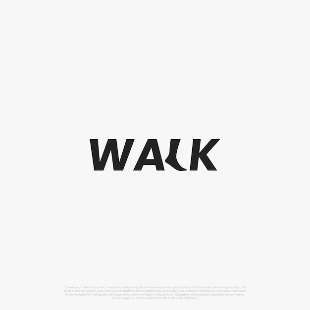Bold and Minimalist 'Walk' Typography Poster | Jiffy Designs