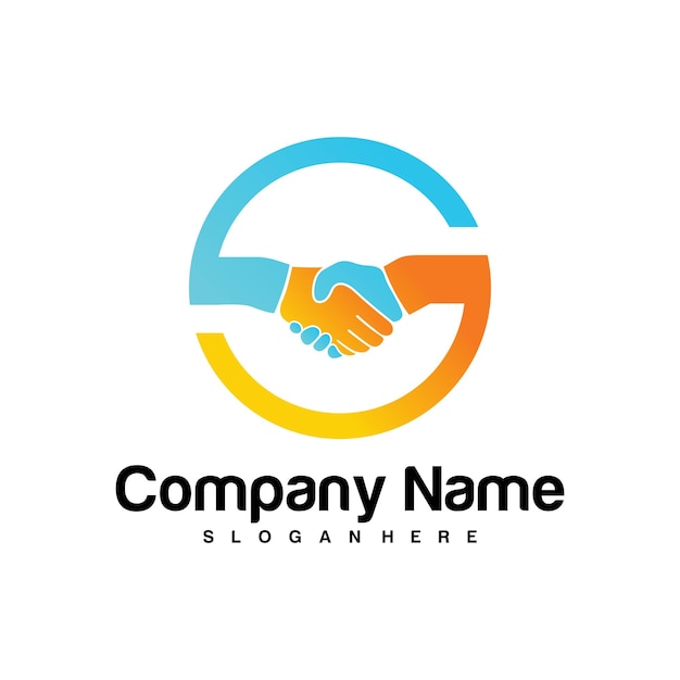 Vibrant Handshake Logo for Collaborative Partnerships | Jiffy Designs