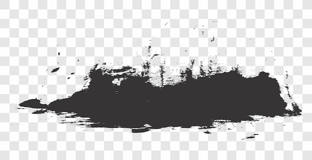 Dramatic Inky Brush Stroke on Transparent Background | Jiffy Designs