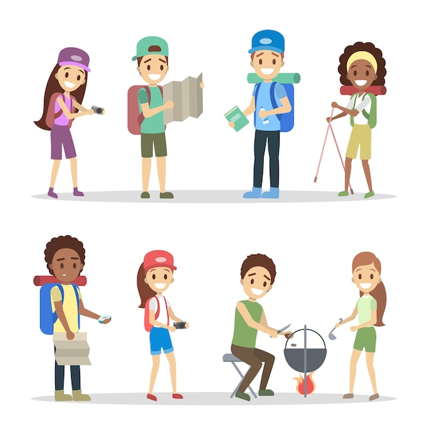 Diverse Collection of Vibrant Character Illustrations for Versatile ...