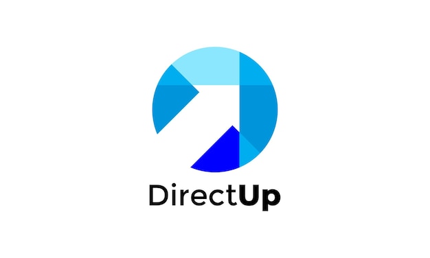 Vibrant Geometric Directional Logo with Upward Arrow Symbol | Jiffy Designs