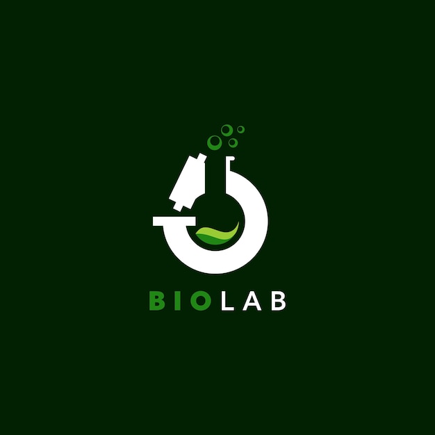 Innovative Bio Lab Logo with Microscope and Bubbles | Jiffy Designs