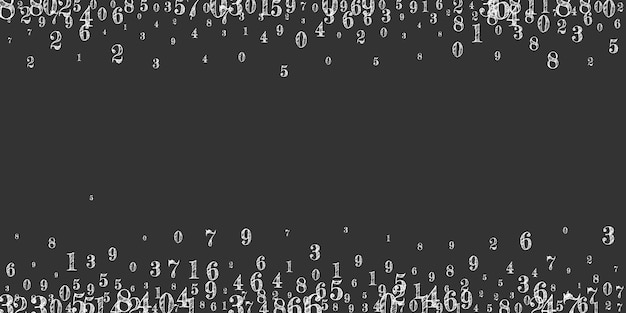 Cascading Numbers: A Monochrome Numerical Landscape | Jiffy Designs