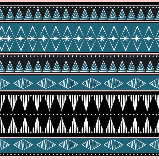 Vibrant Tribal Pattern with Geometric Shapes and Lines | Jiffy Designs
