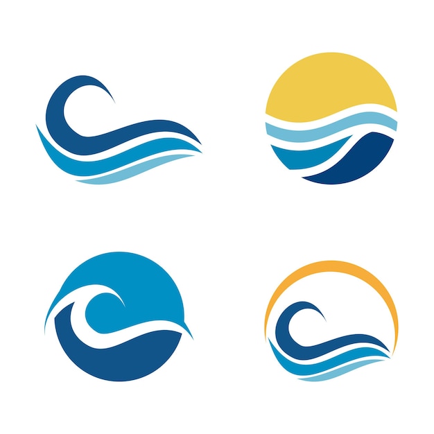 Captivating Collection of Minimalist Ocean Wave Symbols | Jiffy Designs