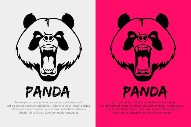 Fierce Panda Mascot: Powerful Monochrome and Vibrant Designs | Jiffy ...