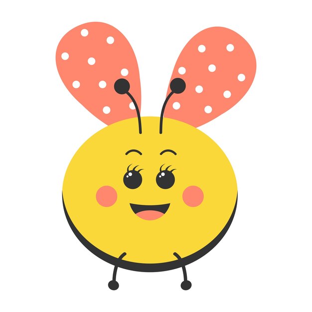 Cheerful Dotted Bee Illustration | Jiffy Designs