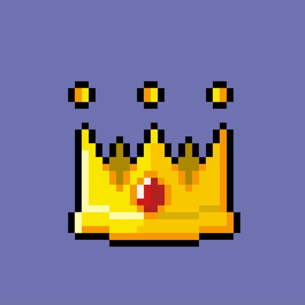 Regal Pixel Crown: A Vibrant Digital Emblem | Jiffy Designs