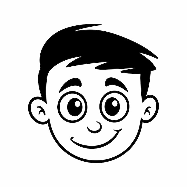 Cheerful Cartoon Boy with Expressive Features | Jiffy Designs