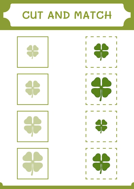 Charming Four-Leaf Clover Cut-and-Match Activity | Jiffy Designs