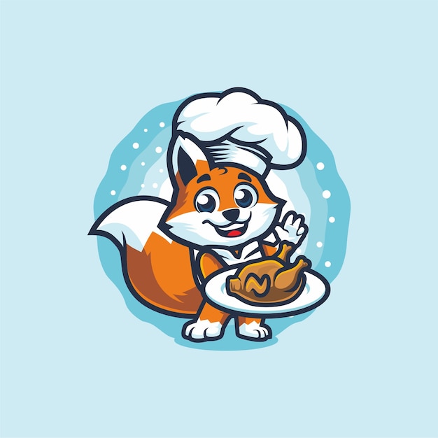 Charming Fox Chef Holding Delicious Pastry | Jiffy Designs