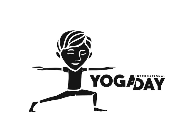 Stylized Yoga Pose Celebrates International Yoga Day | Jiffy Designs