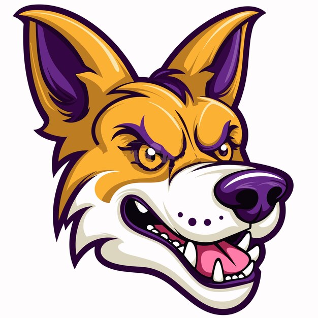Ferocious Canine Mascot with Vibrant Colors | Jiffy Designs