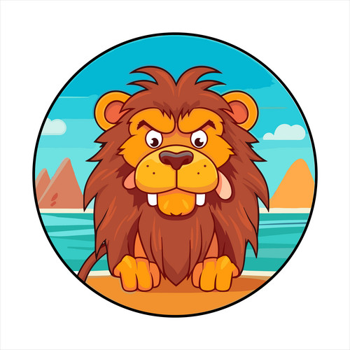 Manticore Cute Funny Cartoon Kawaii Colorful | Jiffy Designs