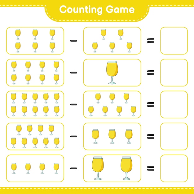 Vibrant Glassware Counting Game for Children | Jiffy Designs