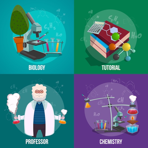 Vibrant Science Illustrations Depicting Biology, Tutorials, Professors ...
