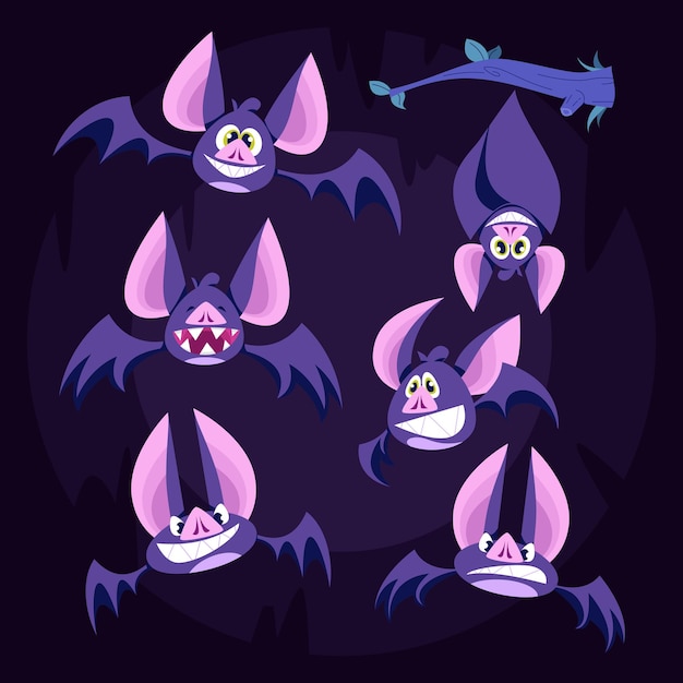 Playful Bat Creatures in Vibrant Cartoon Style | Jiffy Designs