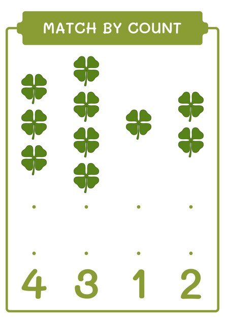 Matching Four-Leaf Clover Patterns by Count | Jiffy Designs