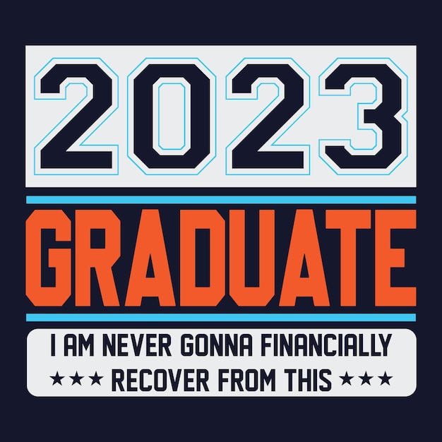 Vibrant 2023 Graduate Affirmation with Confident Attitude | Jiffy Designs