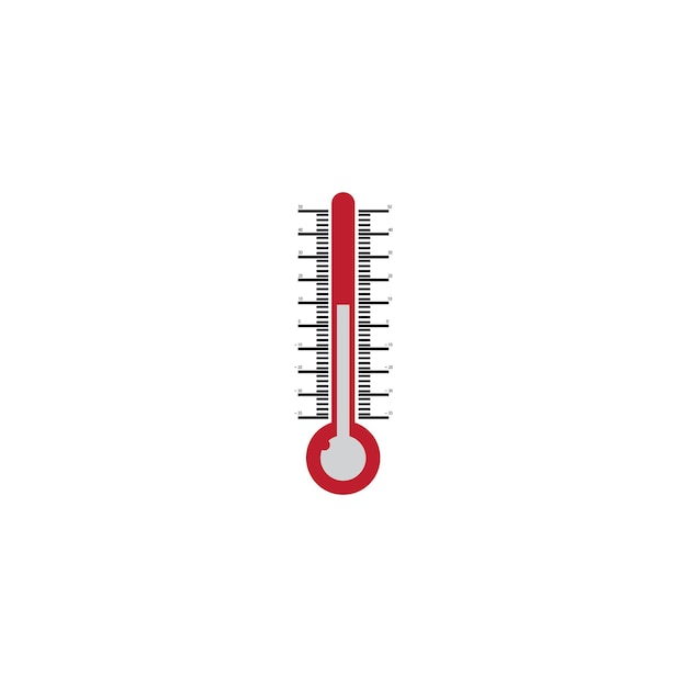 Vibrant Red Thermometer Measuring Temperature Levels | Jiffy Designs