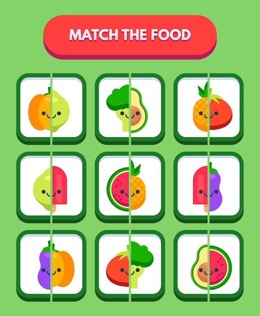 Vibrant Fruit Matching Game for Kids' Delight | Jiffy Designs