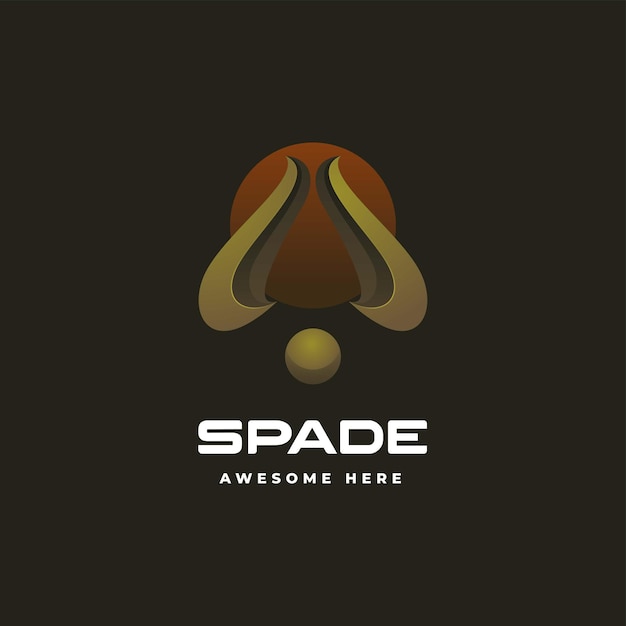 Elegant Spade-Inspired Emblem with Vibrant Color Palette | Jiffy Designs