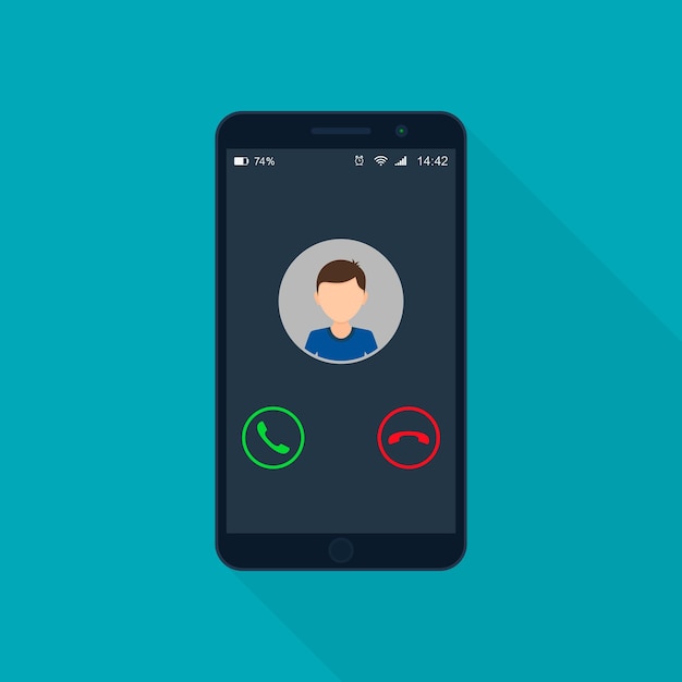 Incoming Call on Smartphone with Caller Avatar | Jiffy Designs