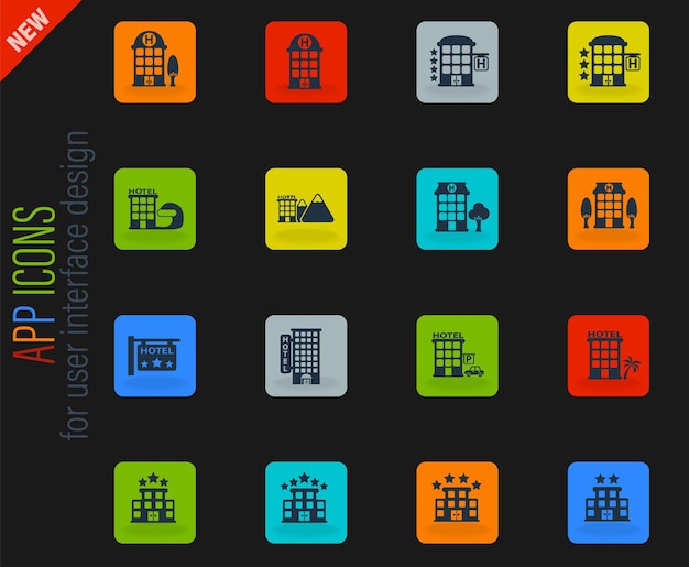 Vibrant Collection of Versatile Building Icon Set | Jiffy Designs