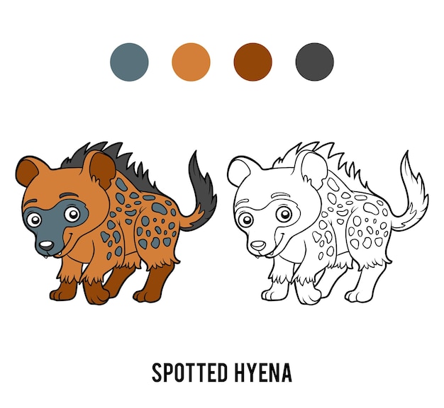 Charming Spotted Hyena Illustration with Vibrant Color Palette | Jiffy ...