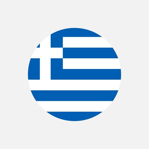 Vibrant Greek Flag Emblem in Minimalist Design | Jiffy Designs