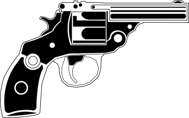 Sleek and Powerful Revolver with Minimalist Black Design | Jiffy Designs