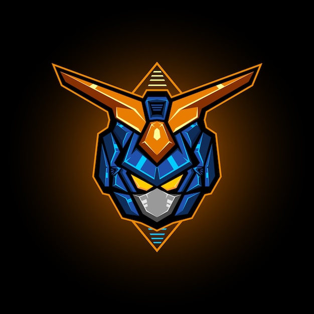 Majestic Robotic Guardian with Glowing Geometric Armor | Jiffy Designs