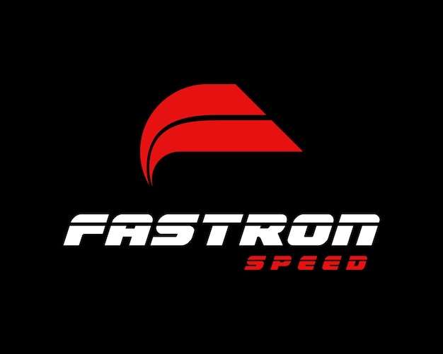 Sleek and Powerful Fastron Speed Logo on Black Background | Jiffy Designs