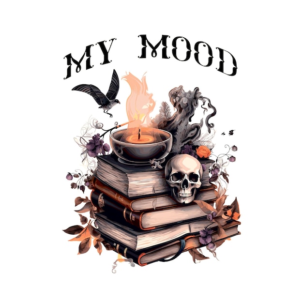 Mystical Moonlit Musings: A Spellbinding Stack of Tomes | Jiffy Designs