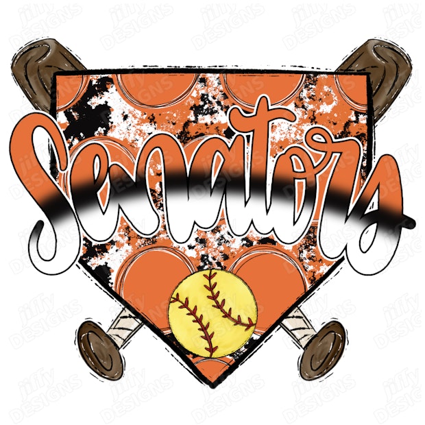'Senators' Graffiti-Style Text with Baseball-Themed Emblem and Crossed ...