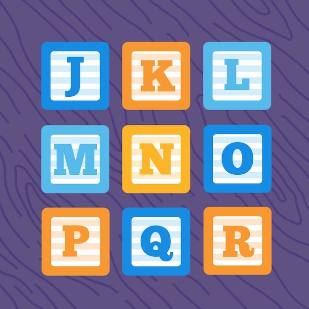 Vibrant Alphabet Blocks Showcase Versatile Design Collection | Jiffy ...