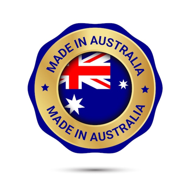 Vibrant Australian Pride Emblem with National Flag | Jiffy Designs